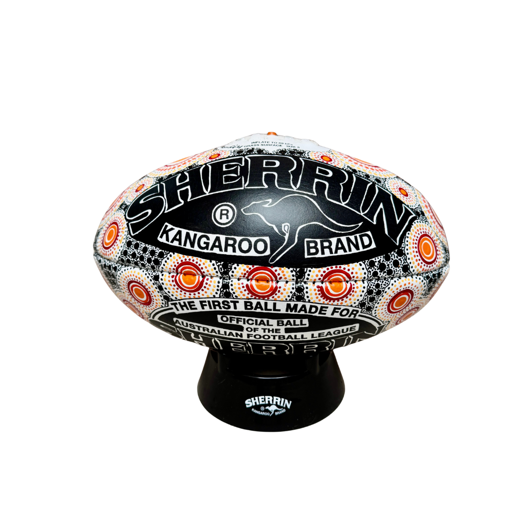 Hand Painted Sherrin Football by Lauren Bloomfield