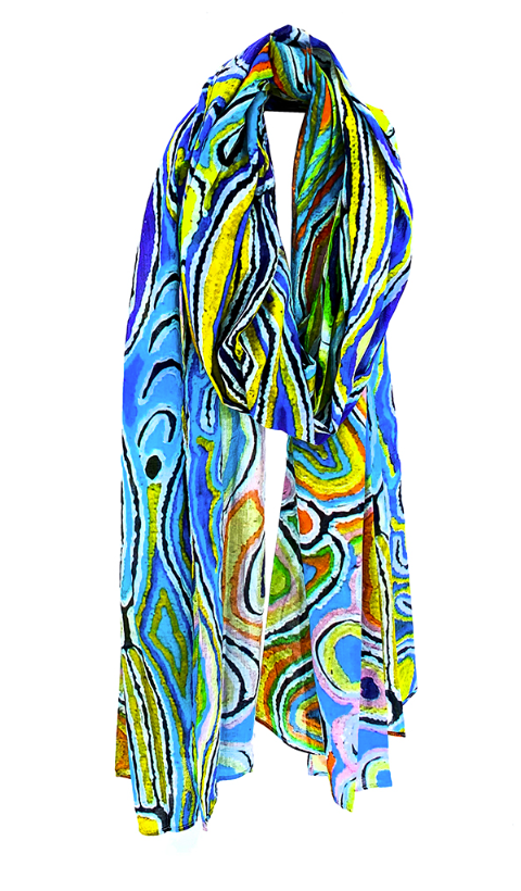 Organic Cotton Scarf by Judy Watson